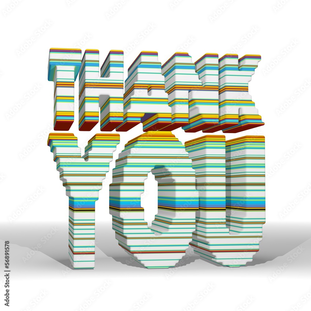thank you sign with funny pattern