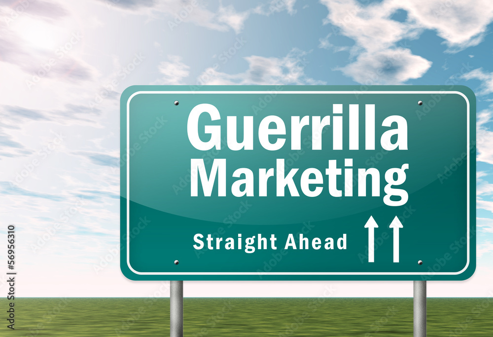 Highway Signpost "Guerrilla Marketing" Stock Illustration | Adobe Stock