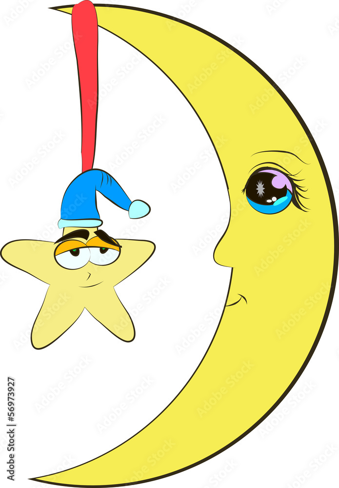 Half Moon Cartoon