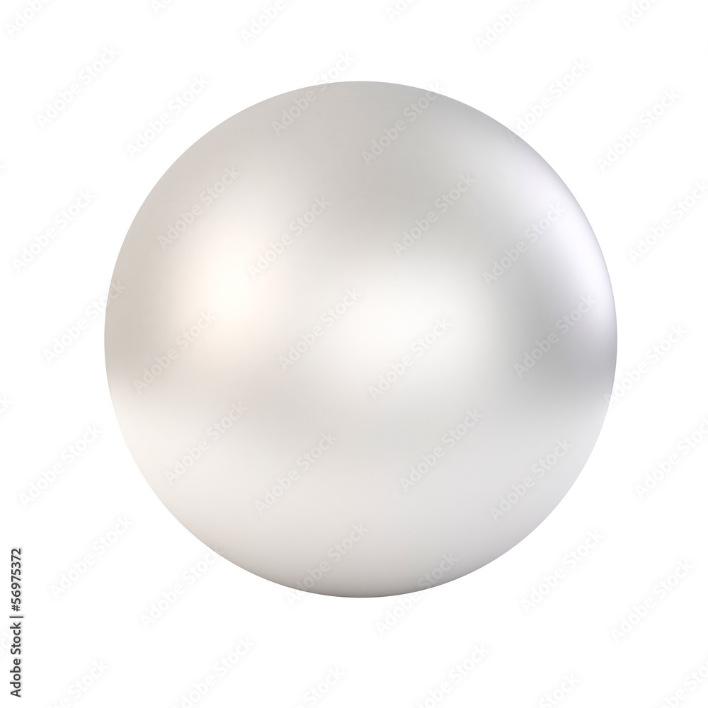 3d white glossy sphere on white background Stock Illustration | Adobe Stock