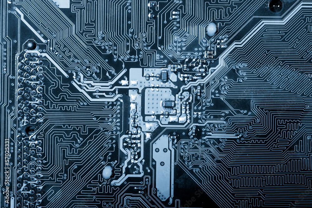 Electronic circuit board close up. X-ray effect. Stock Photo | Adobe Stock