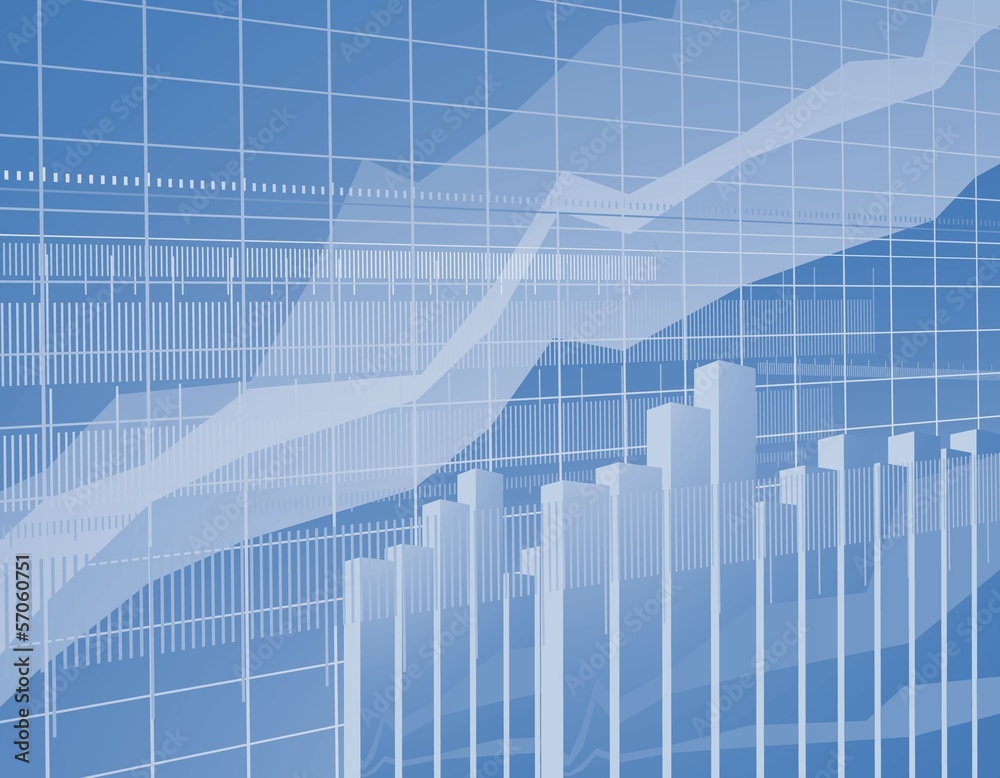 Blue chart vector background. Stock Vector | Adobe Stock