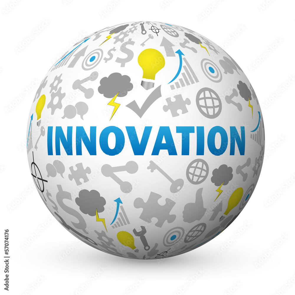 "INNOVATION" Globe (ideas solutions creativity strategy success) Stock ...