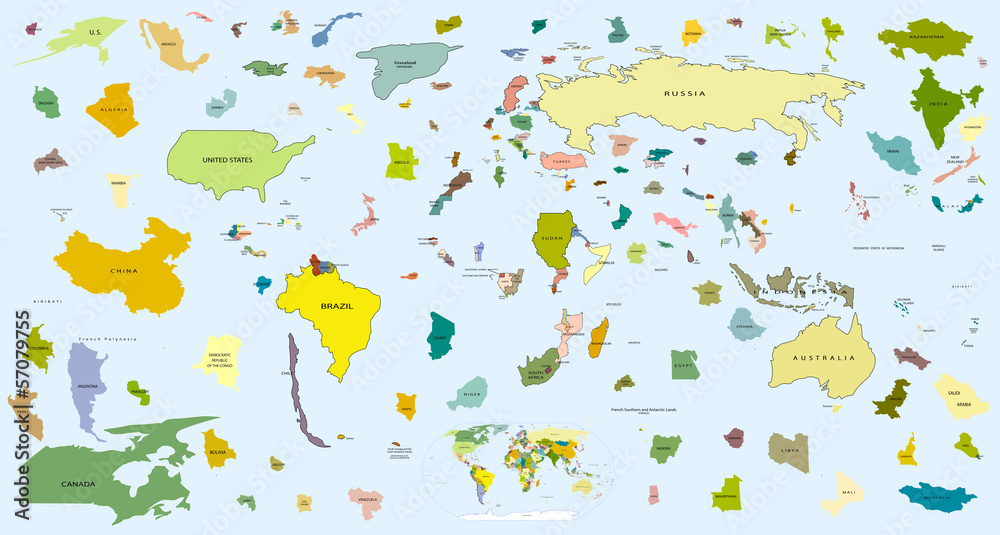 Map of the World - puzzle outline wall mural wallpaper | Muraledesign.com