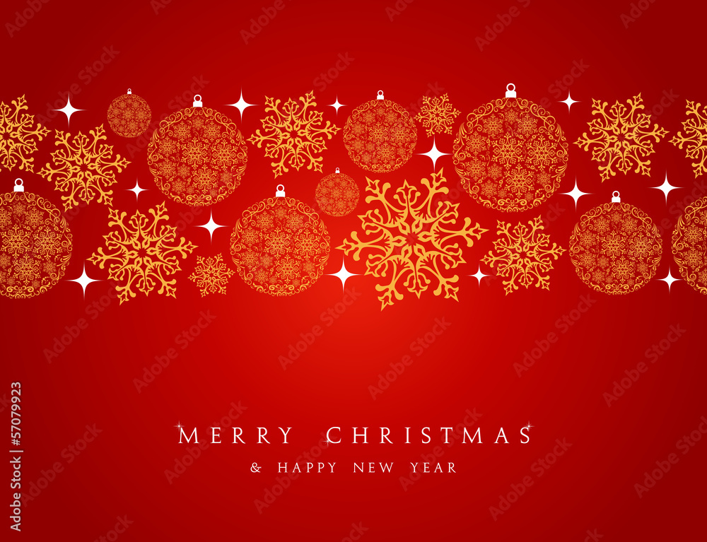 Merry Christmas decorations elements border. Stock Vector | Adobe Stock