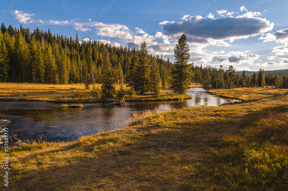 Yellowstone Landscape Stock Photo | Adobe Stock