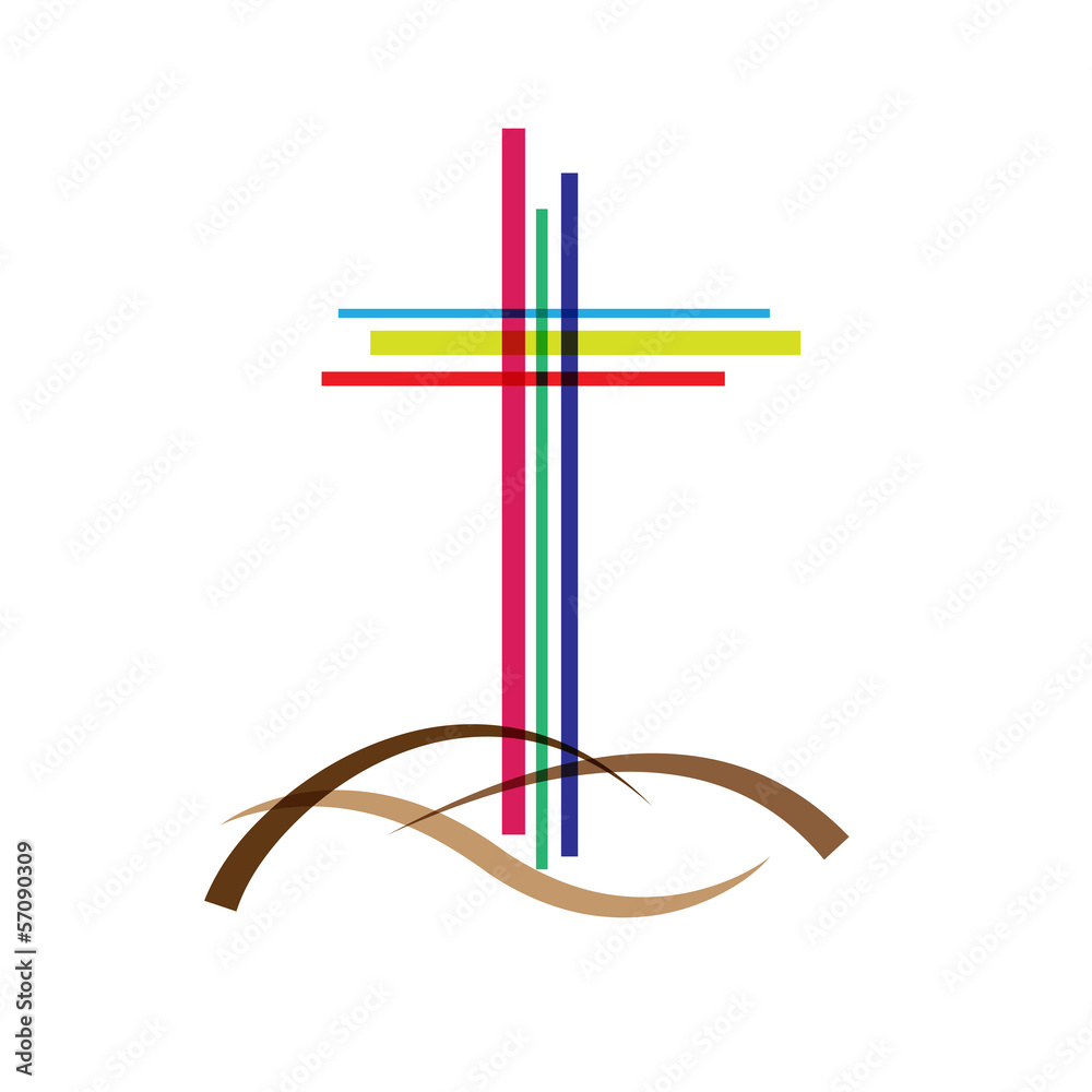 Vector logo crucifix Stock Vector | Adobe Stock