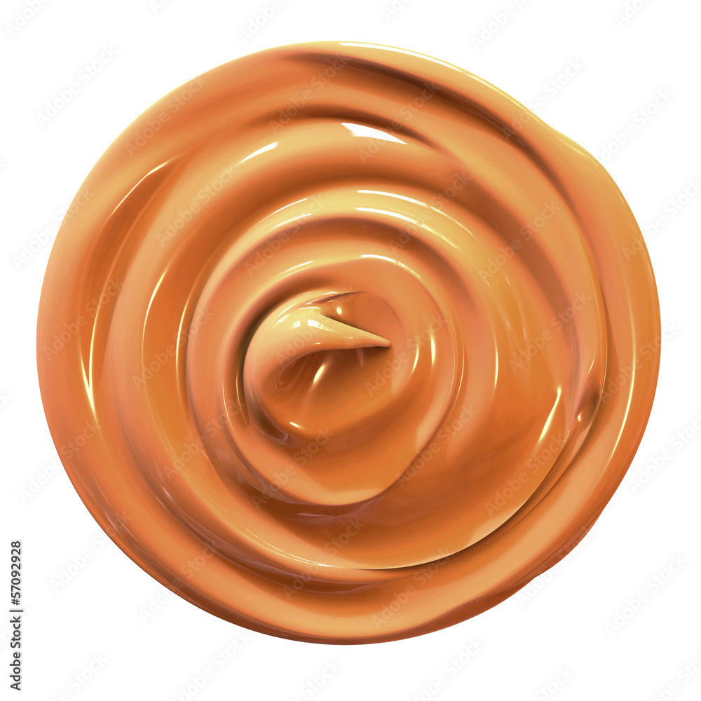 boiled condensed milk isolated on white Stock Illustration | Adobe Stock