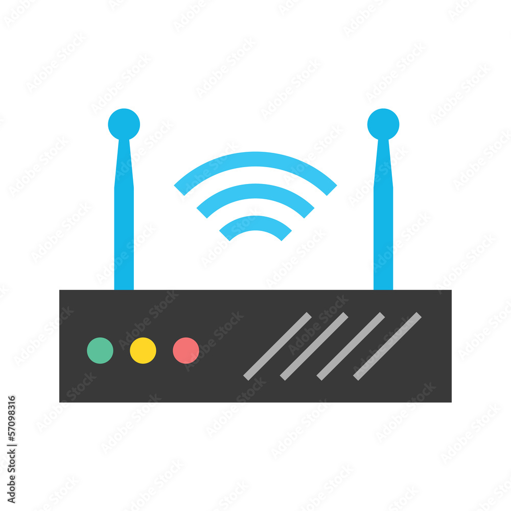 Vector Wireless Network Router Stock Vector | Adobe Stock