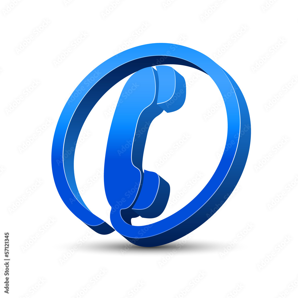 blue phone icon 3d Stock-Vektorgrafik | Adobe Stock