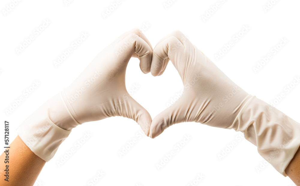 Hand with Surgical Gloves Stock Photo | Adobe Stock