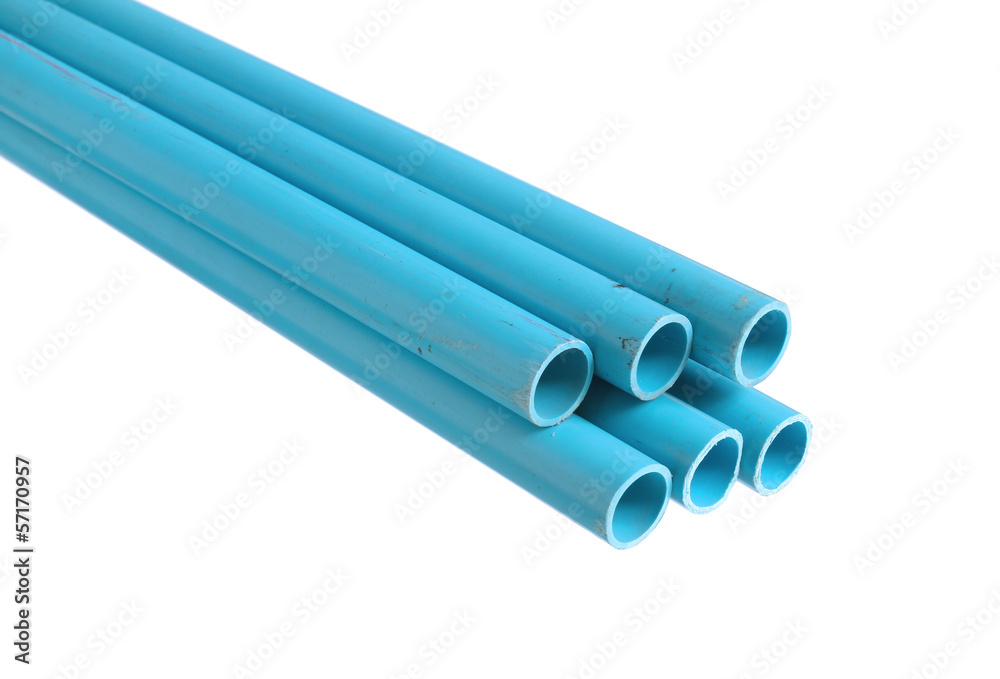 PVC pipes isolated on white background Stock Photo | Adobe Stock