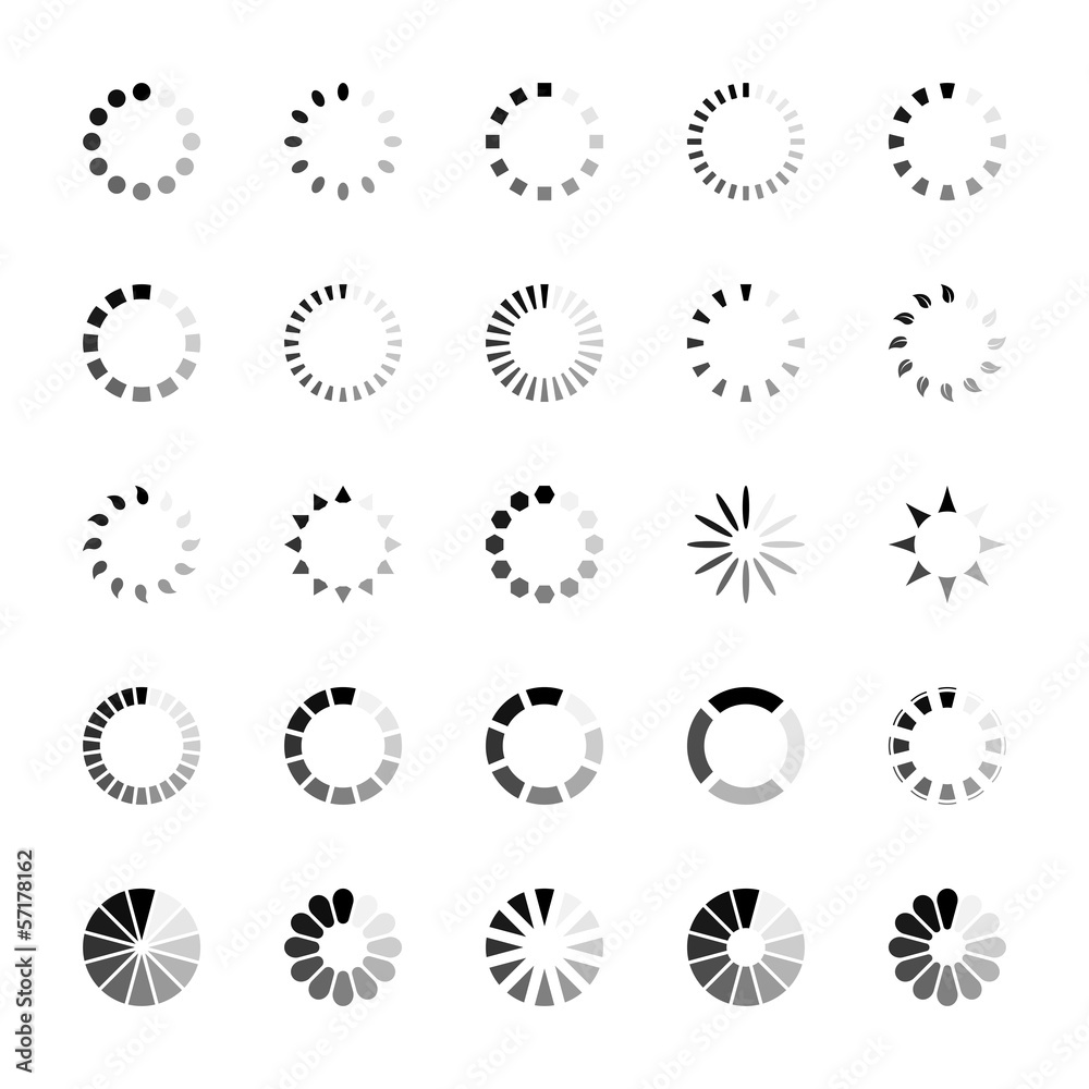 Loading icons Stock Vector | Adobe Stock