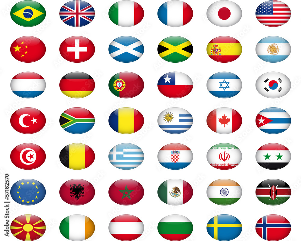 42 Flags of the world Stock Vector | Adobe Stock