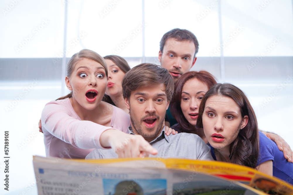 People Reading Newspaper