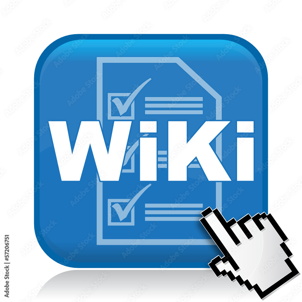 WIKI ICON Stock Vector | Adobe Stock