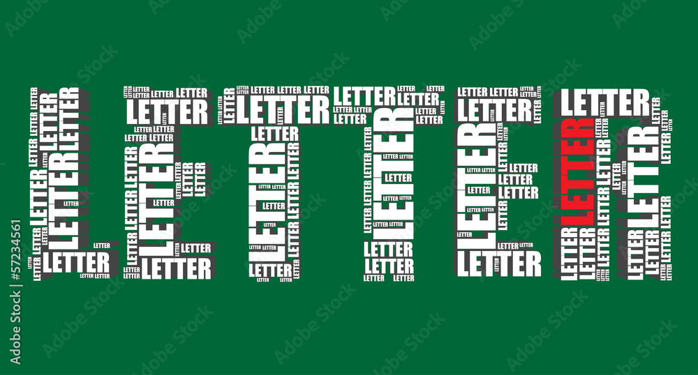 letter typography 3d text word art vector letter illustration Stock ...