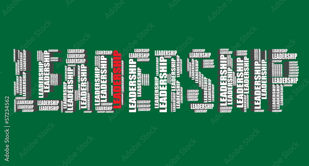 leadership typography 3d text word art vector illustration Stock Vector ...
