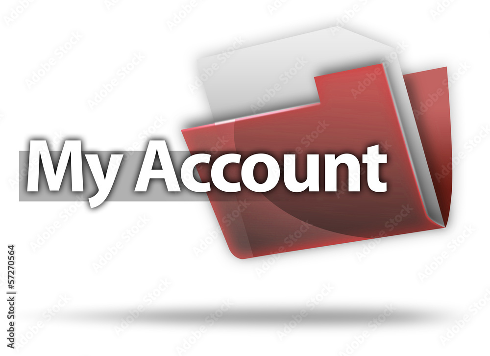 3D Style Folder Icon "My Account" Stock Illustration | Adobe Stock