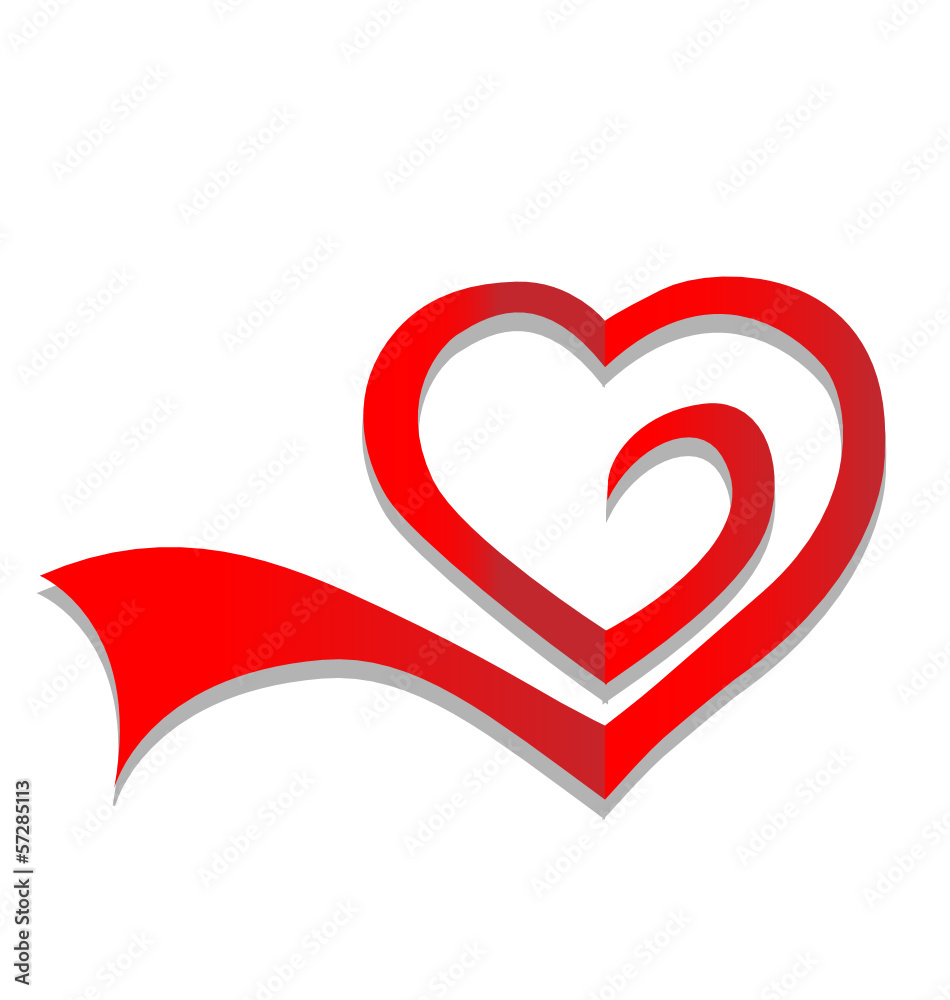 Heart symbol logo vector Stock Vector | Adobe Stock