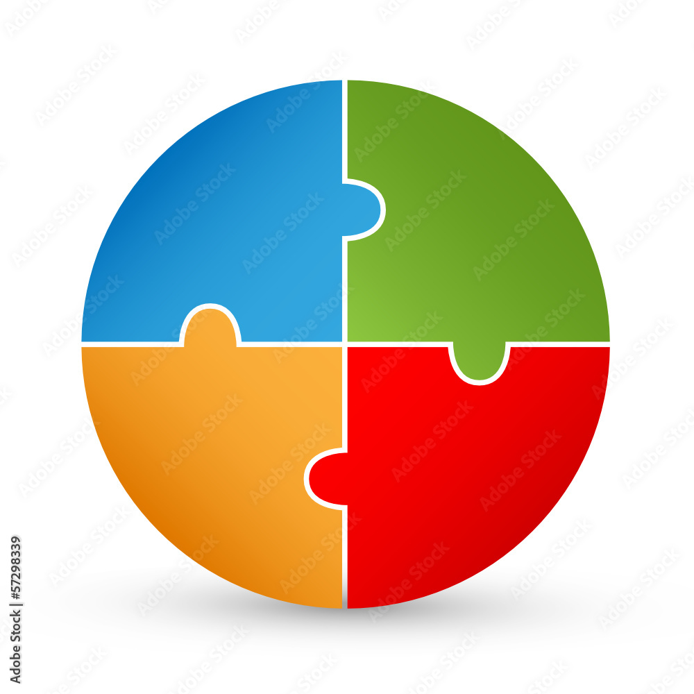Pie Chart Jigsaw Puzzle (diagram graph chart button icon label) Stock ...