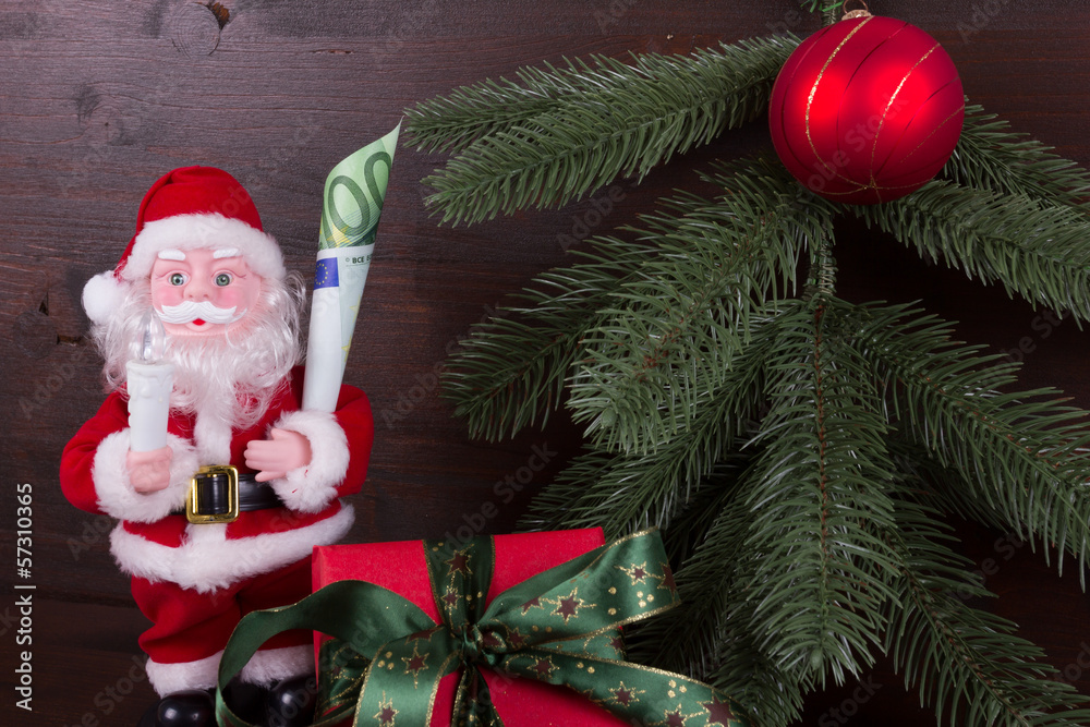 Geldgeschenk als Rute vom Nikolaus Stock-Foto | Adobe Stock