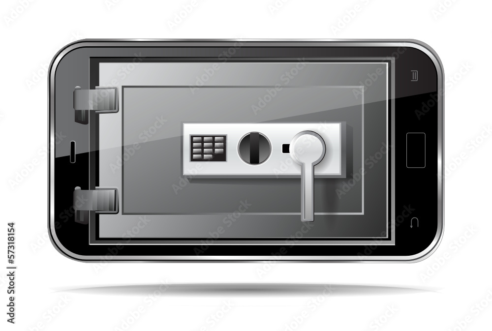 smartphone safe Stock-Vektorgrafik | Adobe Stock