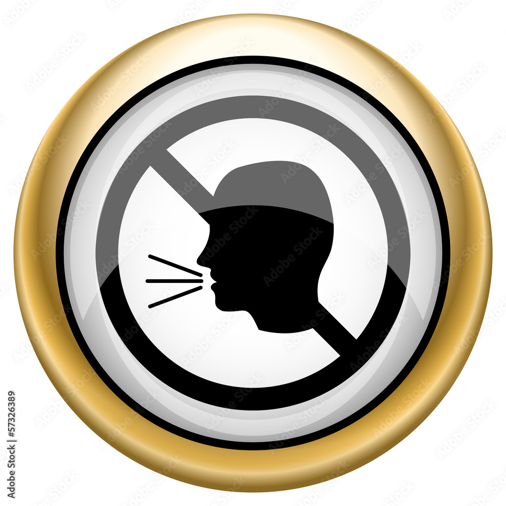No talking icon Stock Illustration | Adobe Stock