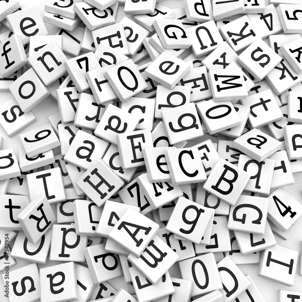 Alphabetic characters - Information concept Stock Illustration | Adobe ...
