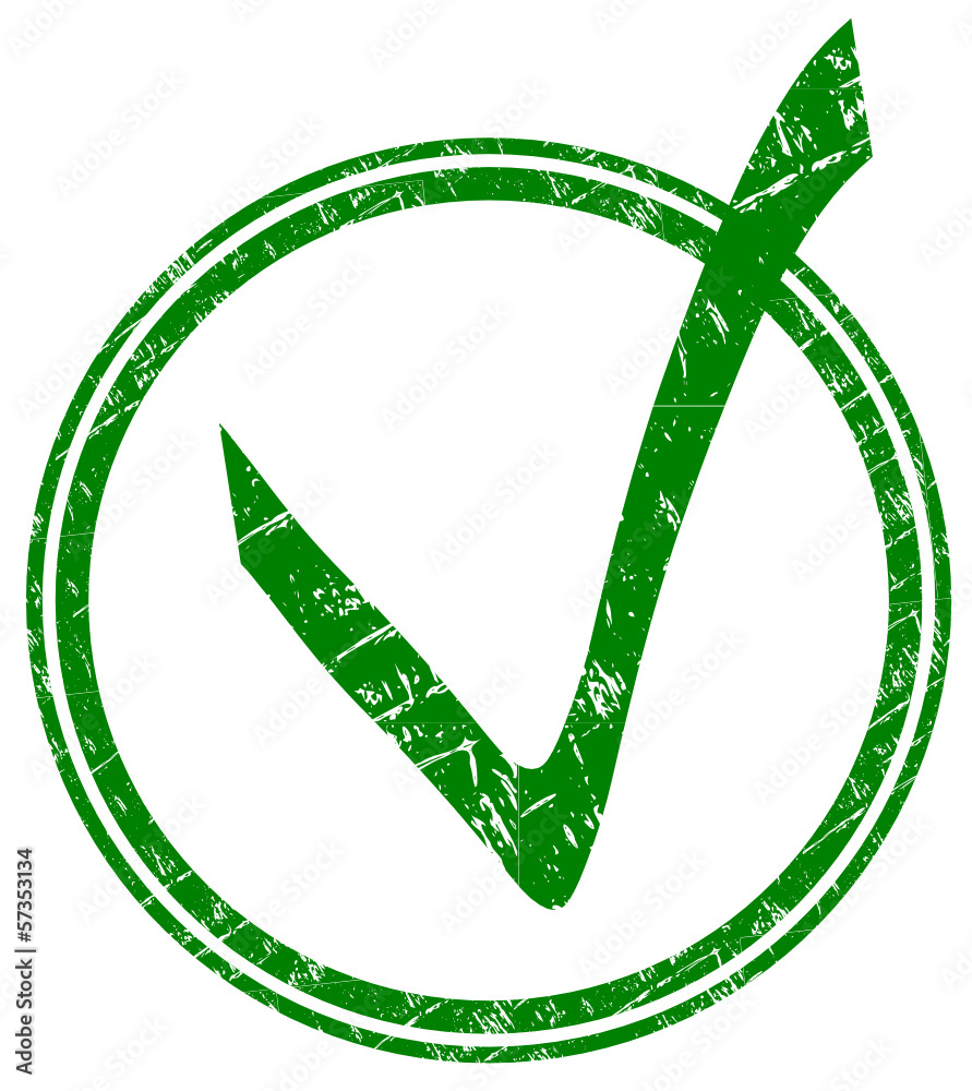 Grüner Haken Stempel #131018-svg05 Stock-Vektorgrafik | Adobe Stock