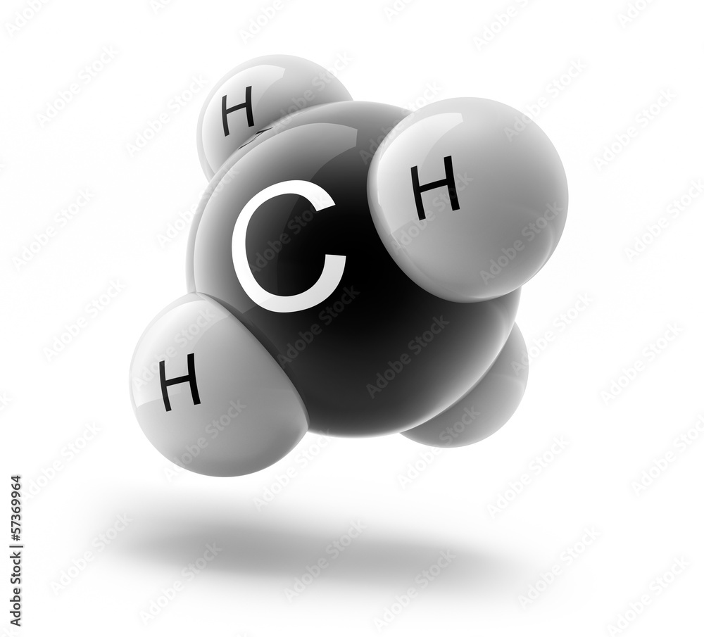 Methan-Molekül Stock Illustration | Adobe Stock