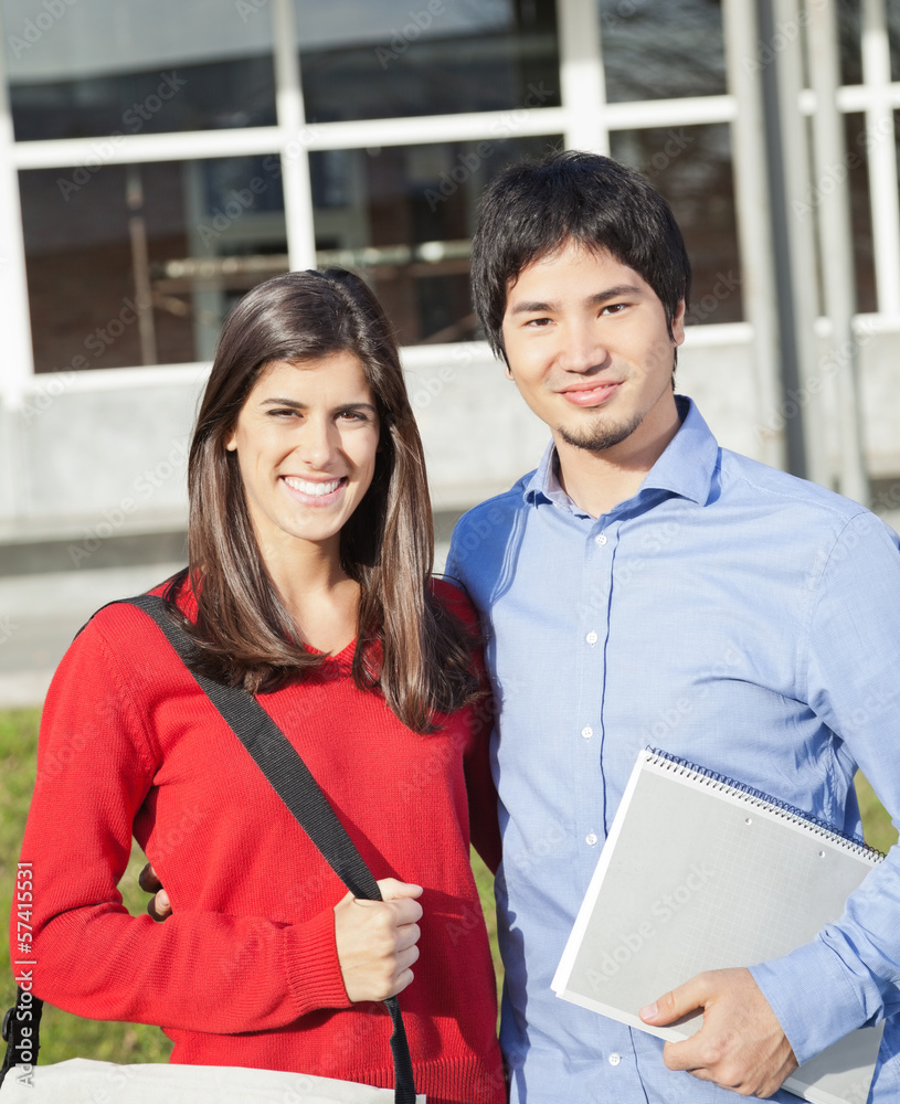 College Students Standing Together On Campus Stock Photo | Adobe Stock