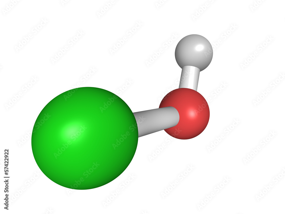Chemical structure of hypochlorous acid Stock Illustration | Adobe Stock
