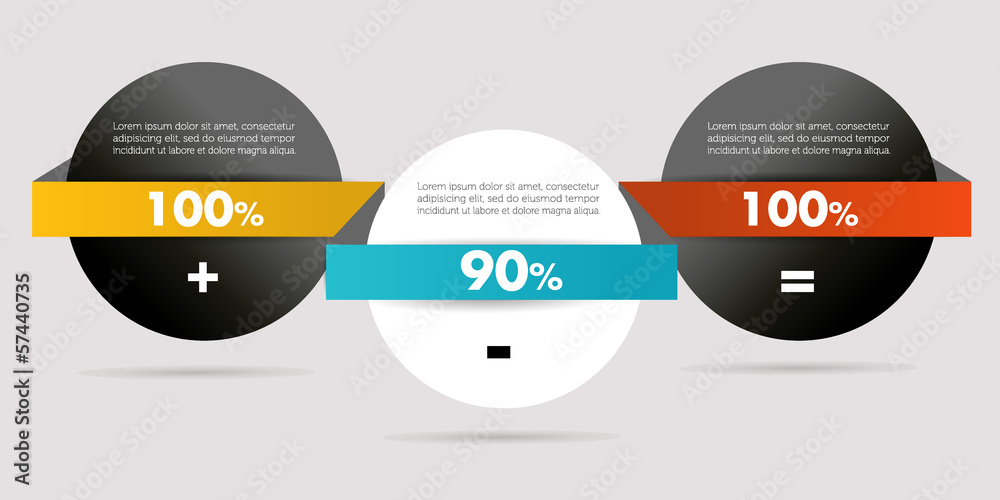 Circle infographics. Web banner template. Vector background. Stock ...