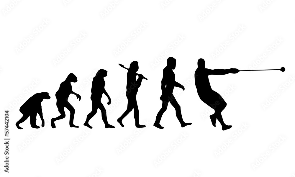 Evolution Hammer Throw Stock Vector | Adobe Stock