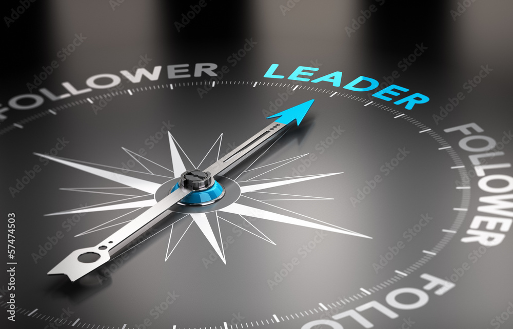 Leader vs follower concept Stock Illustration | Adobe Stock
