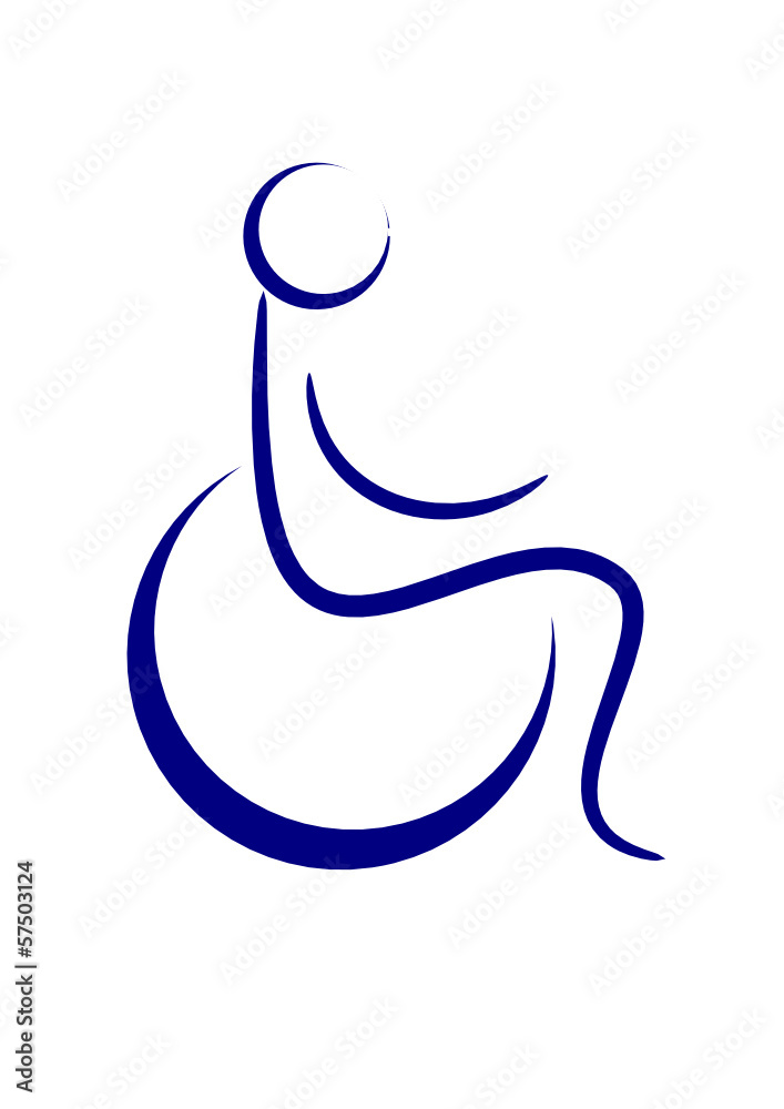 Piktogramm eines behinderten Menschen Stock Vector | Adobe Stock