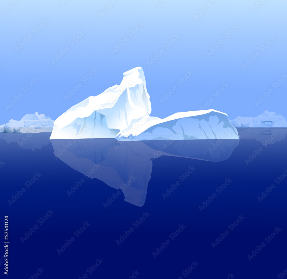 Iceberg-vector illustration Stock Vector | Adobe Stock