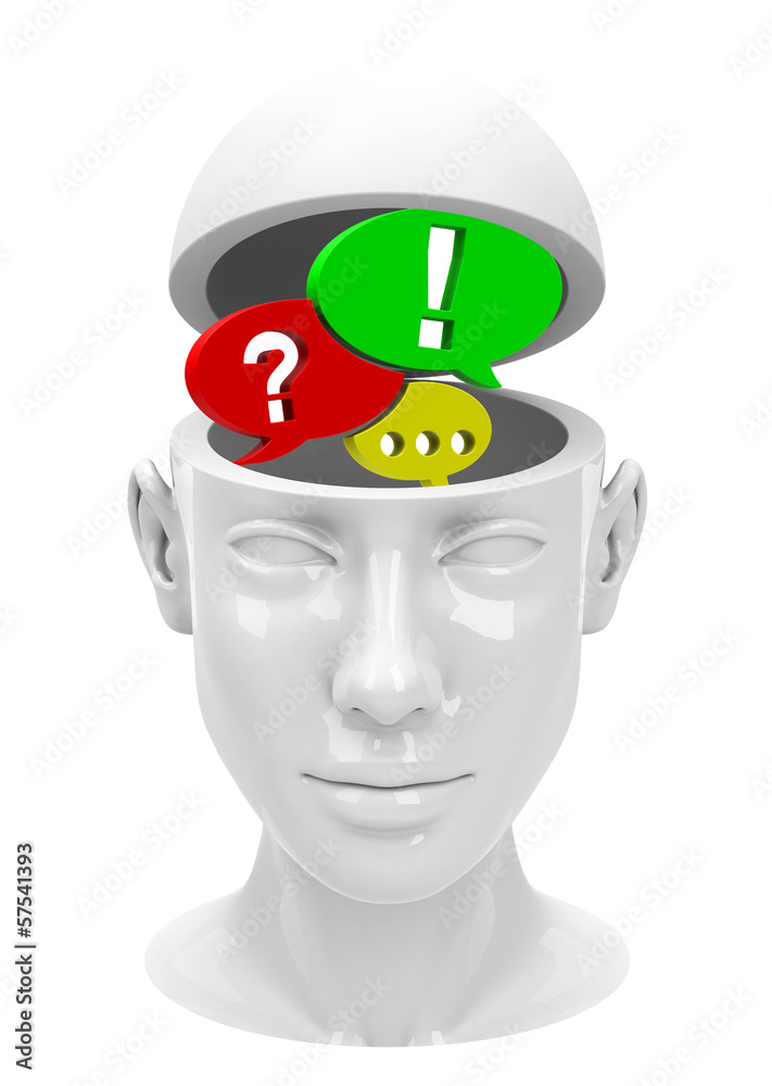 Die Gedanken Stock-Illustration | Adobe Stock