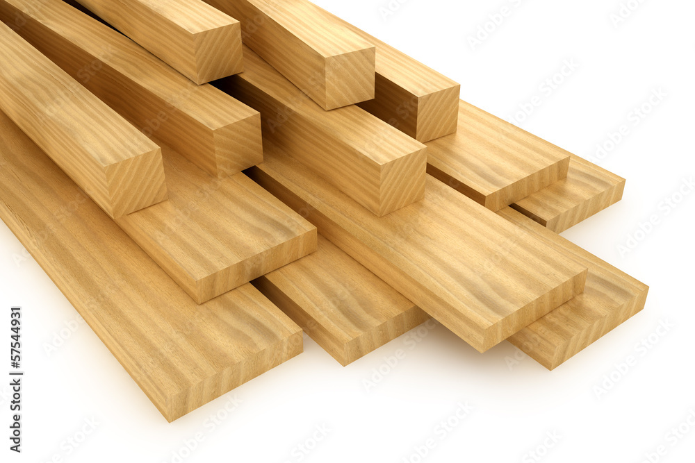 Wooden beams and planks Stock Illustration | Adobe Stock