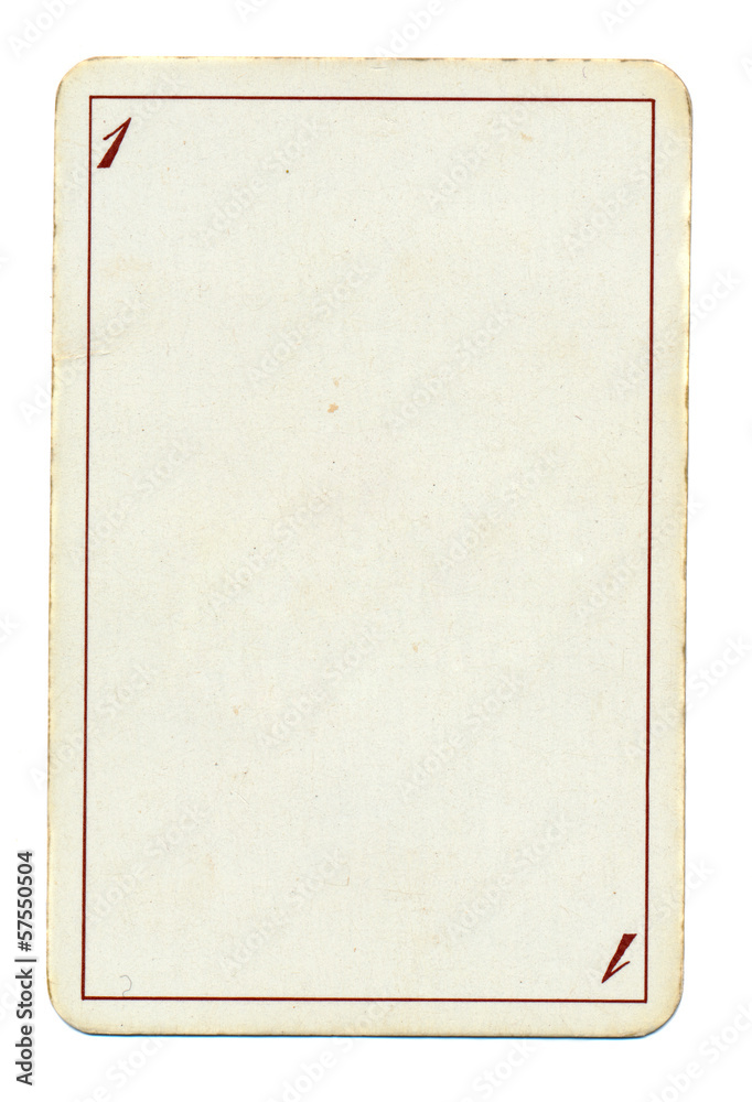 playing card paper background with line and number 1 Stock Photo ...
