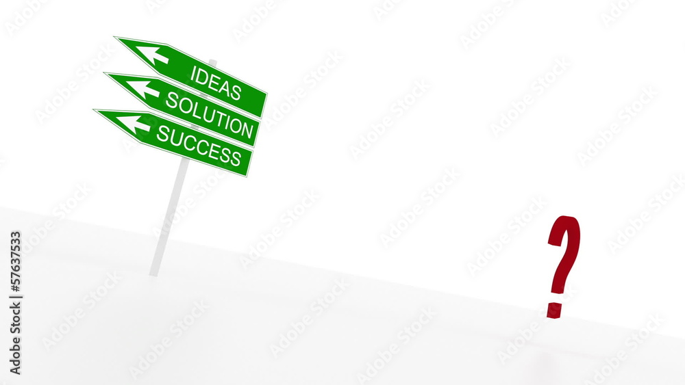 Question mark and road sign Stock Video | Adobe Stock