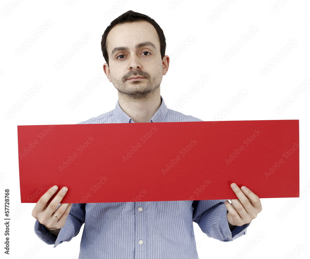 Man holding a paper Stock Photo | Adobe Stock