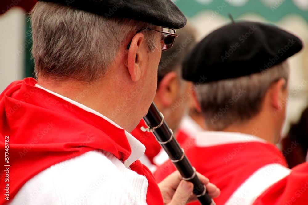 Banda tradicional vasca durante un recital Stock Photo | Adobe Stock
