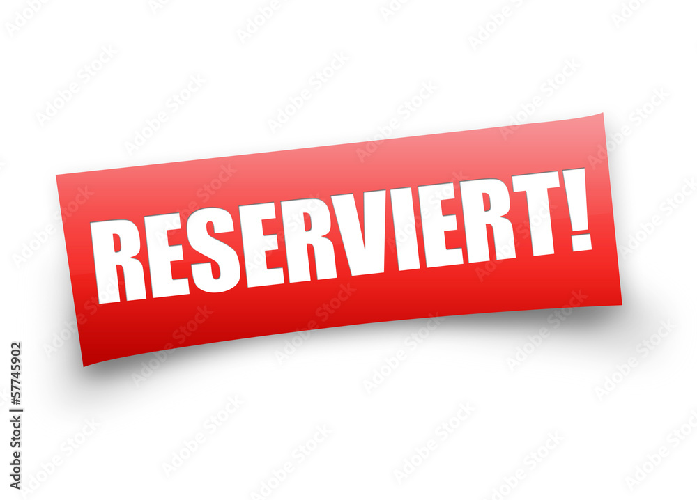 Reserviert! Button, Icon Stock-Foto | Adobe Stock