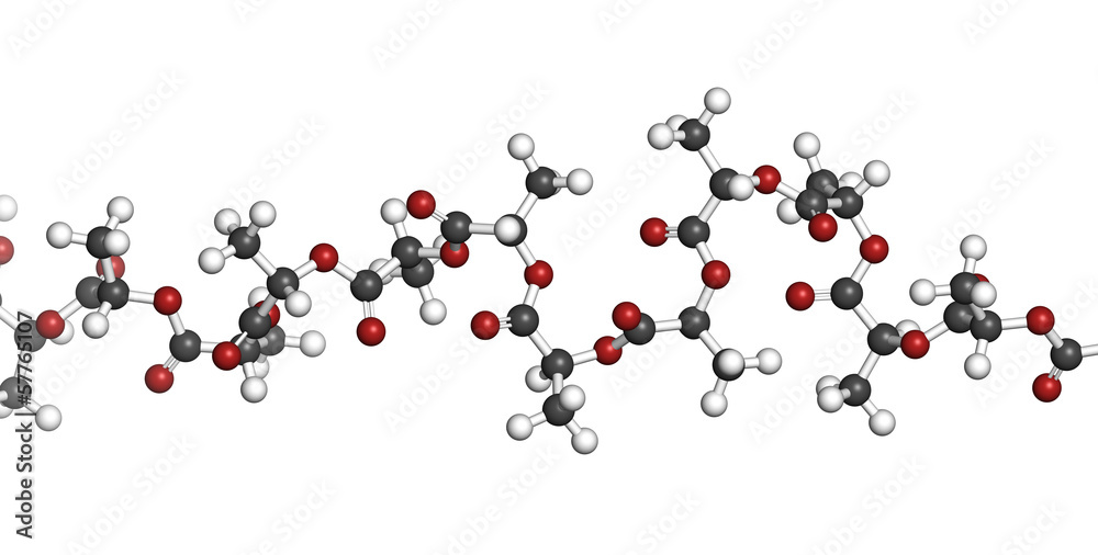 Polylactic acid (PLA, polylactide) bioplastic Stock Illustration ...