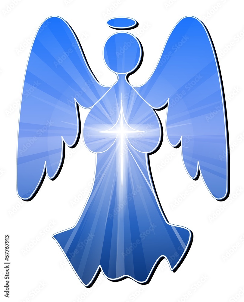 Angel in Blue Stock Illustration | Adobe Stock