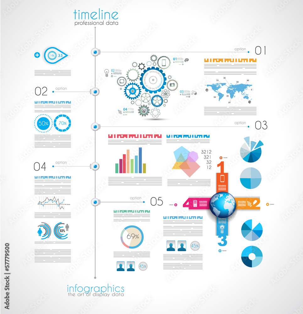 Timeline to display your data with Infographic Stock Vector | Adobe Stock