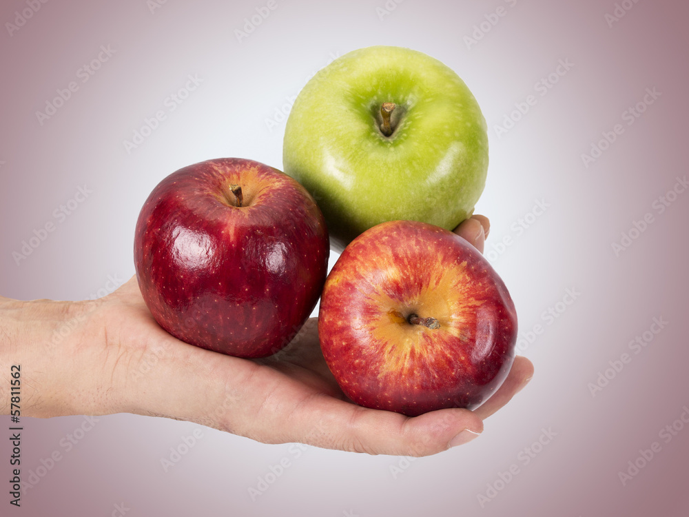 hand with fruit Stock Photo | Adobe Stock