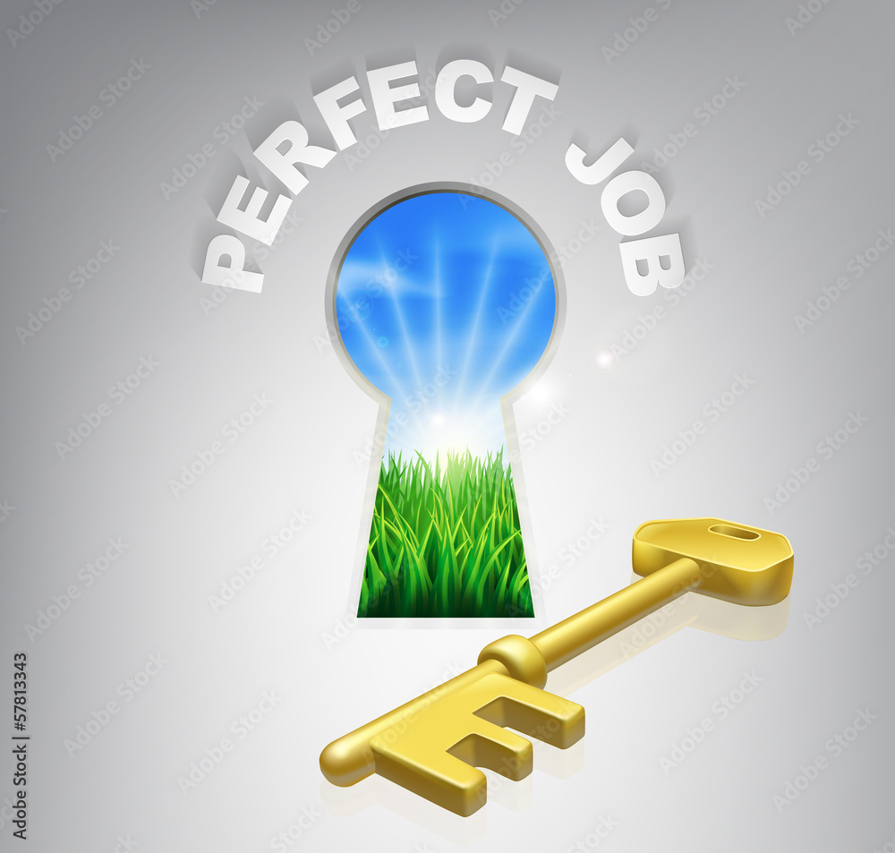 Key to perfect job Stock Vector | Adobe Stock
